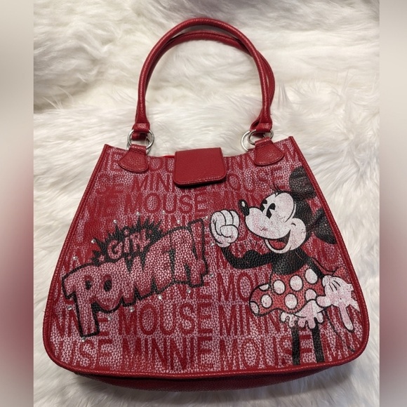 Disneyland Resort | Bags | Red Minnie Mouse Leather Tote Bag | Poshmark